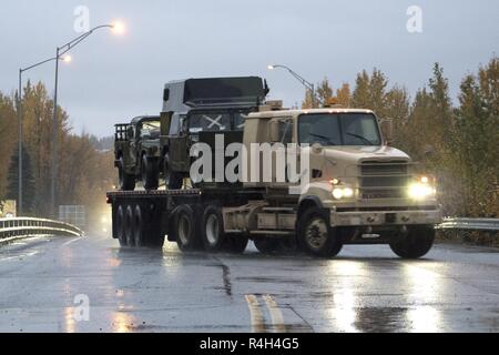 Soldiers assigned to the 109th Transportation Company, 17th Combat ...