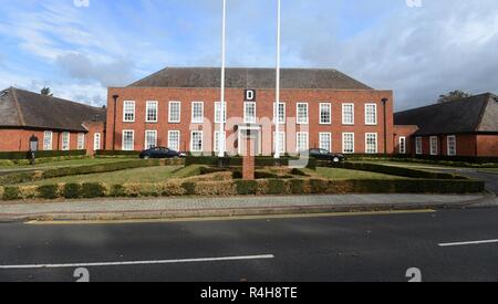 The 100th Air Refueling Headquarters, Building 239, at RAF Mildenhall ...