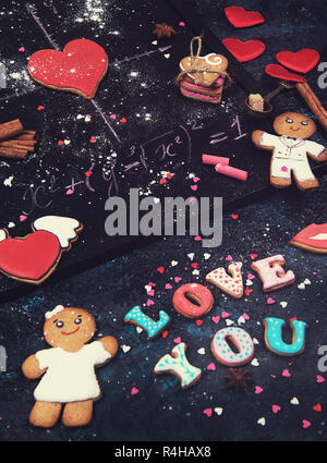 Math, hearts, formula of love Stock Photo - Alamy