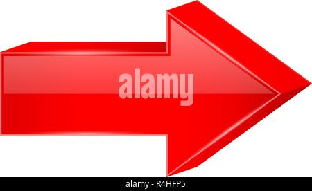 Red arrow. 3d Next icon Stock Vector Image & Art - Alamy