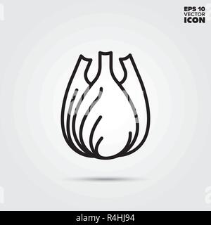 fennel line icon, outline symbol, vector illustration, concept sign ...