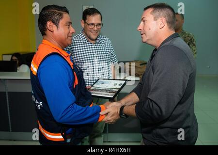 TEGUCIGALPA, Honduras (Oct. 1, 2018) Capt. Brian J. Diebold, commodore ...