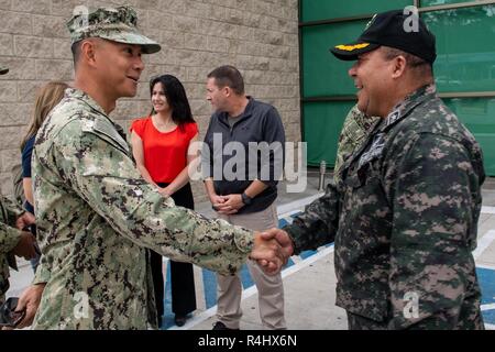 TEGUCIGALPA, Honduras (Oct. 1, 2018) Capt. Brian J. Diebold, commodore ...