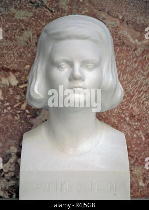 Bust of Sophie Scholl, German resistance fighter against the Nazi ...