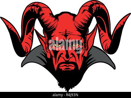 Satan Head with Scary Face Stock Vector Image & Art - Alamy