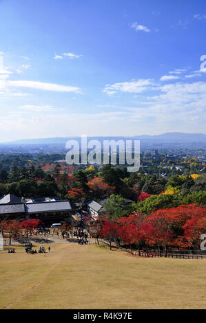 Nara, Japan - City view from Mount Wakakusa at Nara Park in Nara, Japan ...
