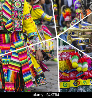 Collage of Peru traditional culture images - travel background (my ...