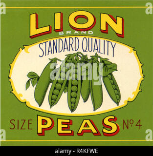 Peas in Pod Label Stock Photo - Alamy
