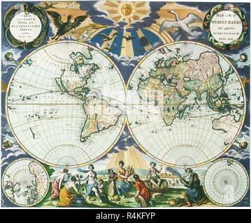 old vintage maps of the world Stock Photo - Alamy