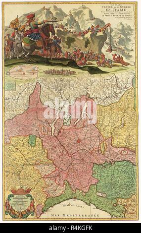 Vintage map of the Alps Stock Photo - Alamy