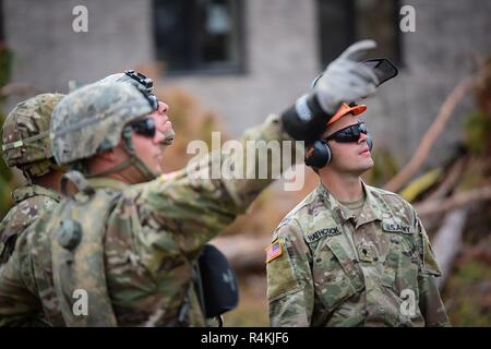 Members of the U.S. Army, 46th “Steel Spike” Engineer Battalion out of ...