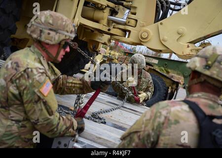 Members of the U.S. Army, 46th “Steel Spike” Engineer Battalion out of ...
