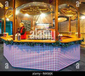 Pigs in Blankets stall at Glasgow Christmas Market 2019 in George ...