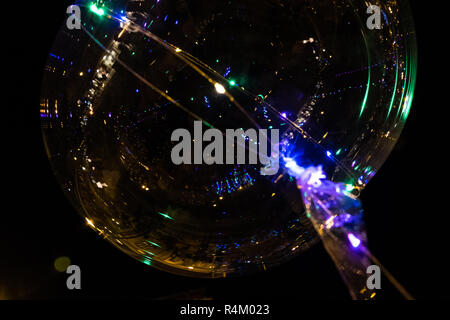 Wallpaper background of LED transparent balloon with multi-colored ...