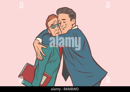 Comforting isolated cartoon vector illustration. Mother and daughter ...