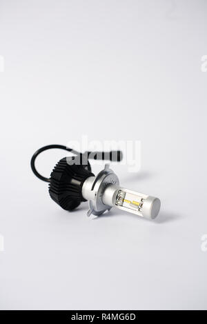 Car H4 LED headlight bulb isolated on white background Stock Photo - Alamy
