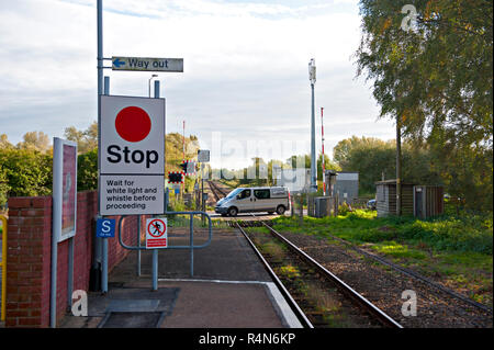 Melton Railway Station and level crossing over Wilford Road, A1152 in ...