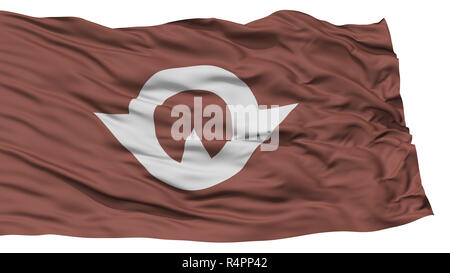 Isolated Yamaguchi Flag, Capital of Japan Prefecture, Waving on White ...