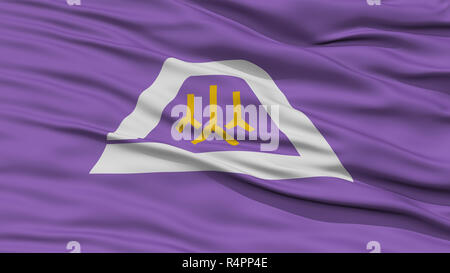 Closeup Yamanashi Japan Prefecture Flag, Waving in the Wind, High ...