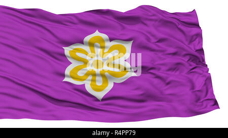 Isolated Kyoto Flag, Capital of Japan Prefecture, Waving on White ...