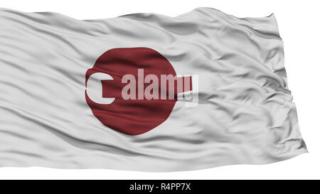 Isolated Nara Flag, Capital of Japan Prefecture, Waving on White ...