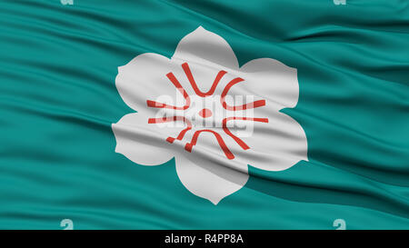 Closeup of Saga Flag, Capital of Japan Prefecture, Waving in the Wind ...