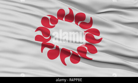 Closeup of Saitama Flag, Capital of Japan Prefecture Stock Photo - Alamy