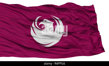 Phoenix city, capital of Arizona state flag with a big hole, white ...