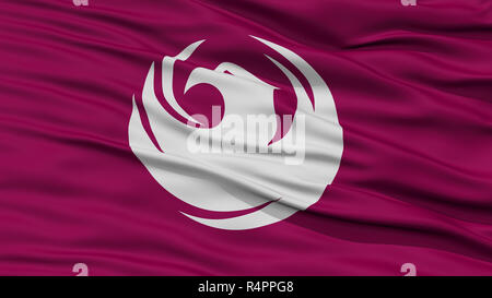 Phoenix city, capital of Arizona state flag with a big hole, white ...