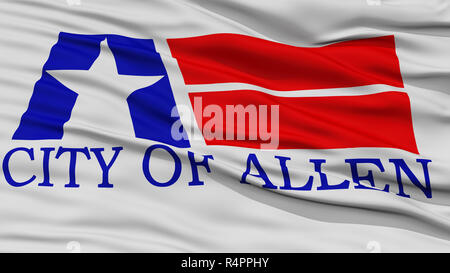 3D Flag of Allen (Texas), USA. 3D Illustration Stock Photo - Alamy