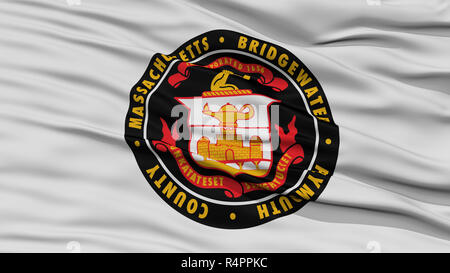 Isolated Bridgewater City Flag, City of Massachusetts State, Waving on ...