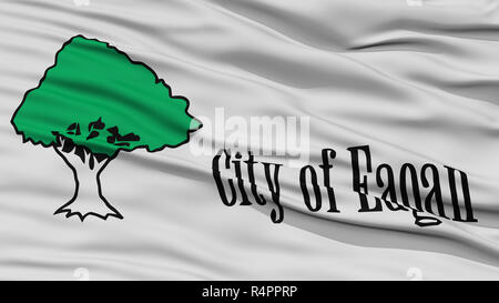Isolated Eagan City Flag, City of Minnesota State, Waving on White ...
