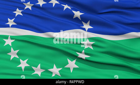 Isolated Hampton Roads City Flag, City of Virginia State, Waving on ...