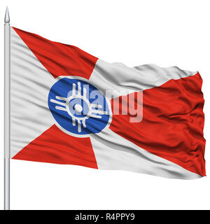 Wichita city on a USA flag background, 3D rendering. United states of ...