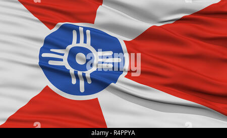 Wichita Kansas waving and closeup flag illustration. Perfect for ...