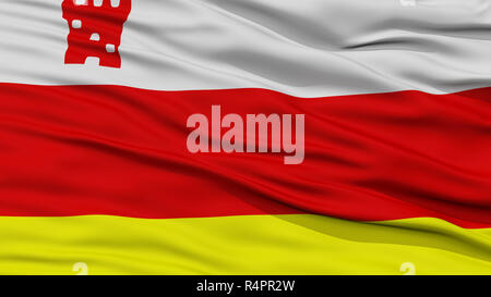 Santa Barbara City Flag, Country Chile, Closeup View, 3D Rendering ...