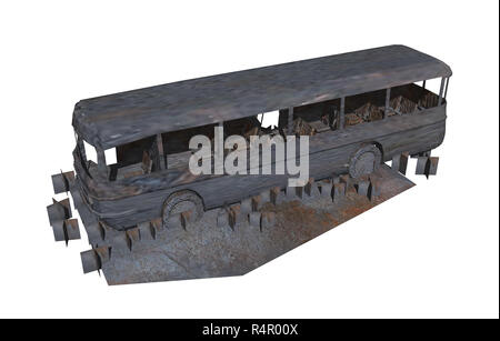 burned out bus Stock Photo - Alamy