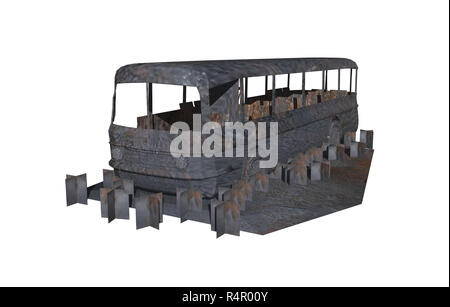 burned out bus Stock Photo - Alamy