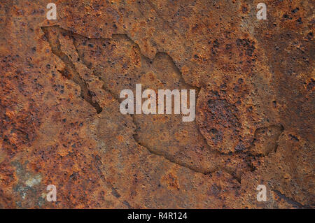 map of mexico on rusty metal Stock Photo - Alamy