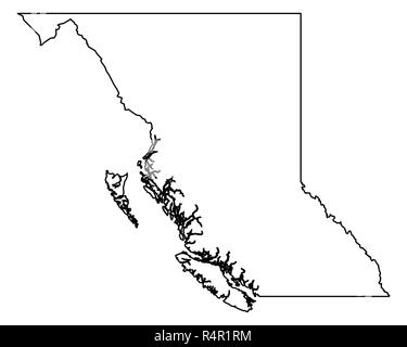 british columbia province map Stock Photo - Alamy