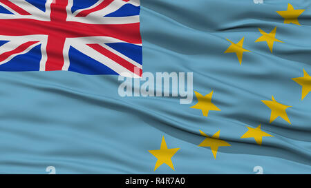 3D-Illustration of a Tuvalu flag - realistic waving fabric flag Stock ...