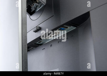 back panel connectors of the modern computer motherboard Stock Photo ...