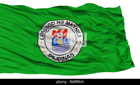 Flag of Manila, capital city of Philippines. 3d rendering Stock Photo ...