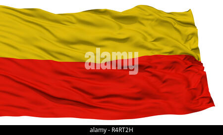 Isolated Warsaw City Flag, Capital City of Poland, Waving on White ...