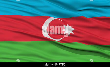 National flag of Azerbaijan: blue, red and green horizontal stripes ...