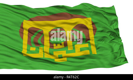 Isolated Amman City Flag, Capital City of Jordan, Waving on White ...
