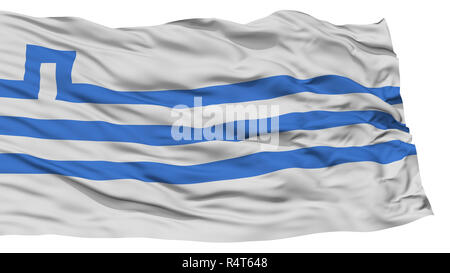 Isolated Podgorica City Flag, Capital City of Montenegro, Waving on ...