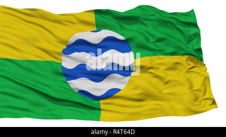 Isolated Nairobi City Flag, Capital City of Kenya, Waving on White ...