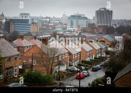 Street scenes in Nottingham, referred to as poorhouse, poorest city in ...