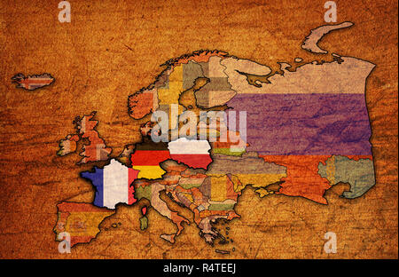 map of weimar triangle Stock Photo - Alamy
